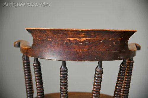 PAIR ELM AND BEECH BOBBIN CHAIRS - Antiques Atlas