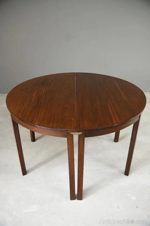 Pair Georgian Mahogany D End Tables - Antiques Atlas
