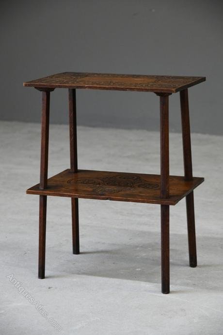 Small Oak Two Tier Table - Antiques Atlas