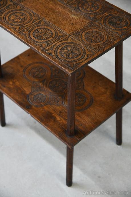 Small Oak Two Tier Table - Antiques Atlas