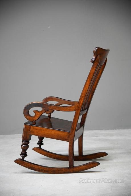 Victorian Mahogany Rocking Chair - Antiques Atlas