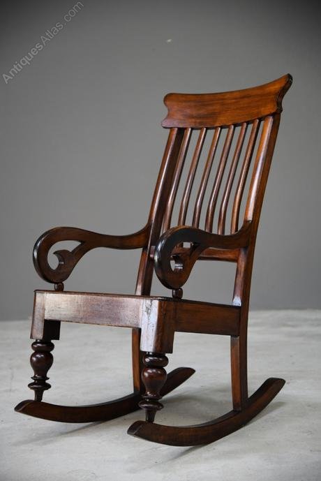 Victorian Mahogany Rocking Chair - Antiques Atlas