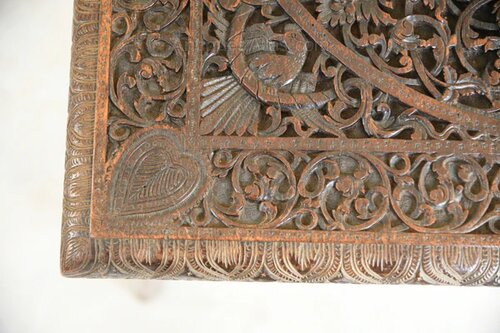 Vintage Carved Indian Square Coffee Table as818a4493 / 3128425 ...