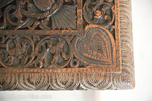 Vintage Carved Indian Square Coffee Table as818a4493 / 3128425 ...