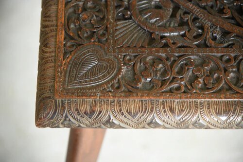Vintage Carved Indian Square Coffee Table as818a4493 / 3128425 ...