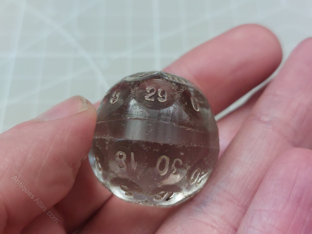 Antiques Atlas - Vintage Czech Glass 32 Sided Die Crystal Ball Dice ...