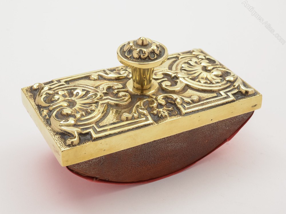 Antiques Atlas - Edwardian Brass Rocker Blotter, Circa 1905