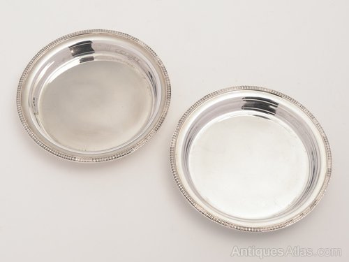 Antiques Atlas - Pair Of Vintage Silver Coasters, Sheffield 1987 ...