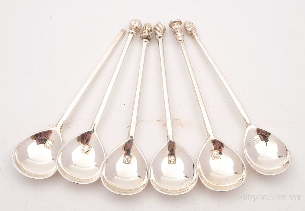 Antiques Atlas - Vintage Silver Collection Of Tea Spoons, 1964