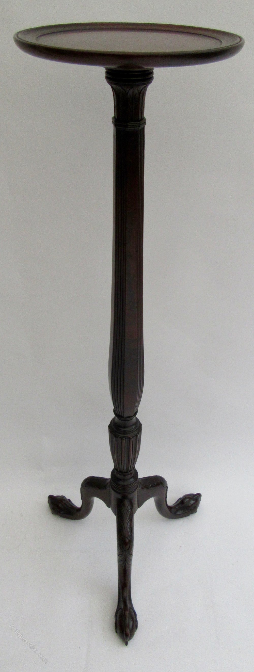 Victorian Carved Mahogany Torchere - Antiques Atlas