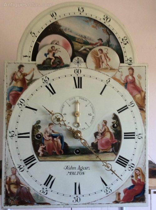 Antiques Atlas - Mahogany Musical Longcase Clock Agar Of Malton Geo 111