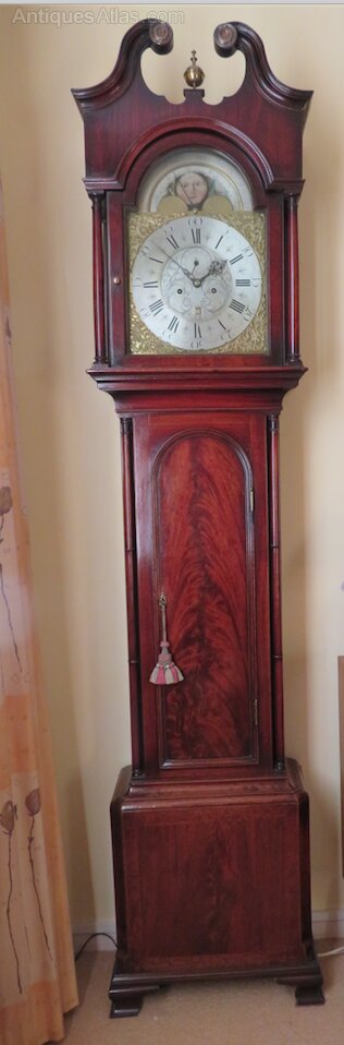 Antiques Atlas - Newby Of Kendal 8 Day Mahogany Longcase Clock as1045a051