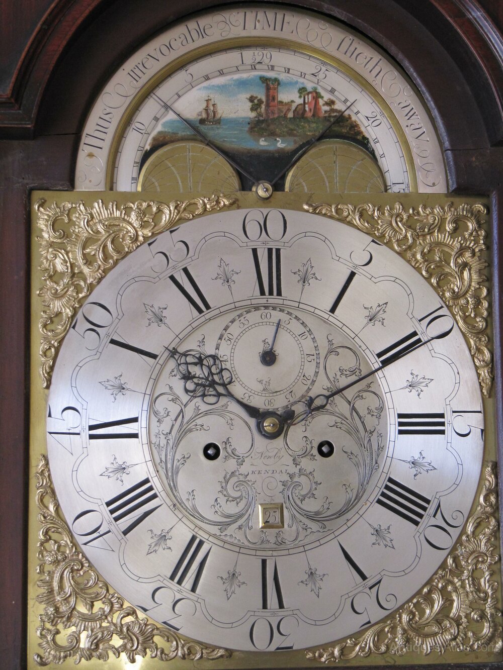 Antiques Atlas - Newby Of Kendal 8 Day Mahogany Longcase Clock as1045a051