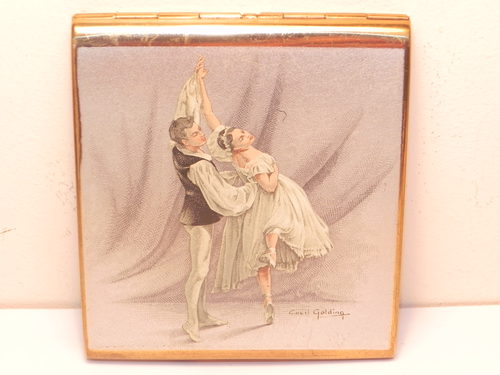 Antiques Atlas - Vintage Ballet Dancer Ballerina Powder Compact ...