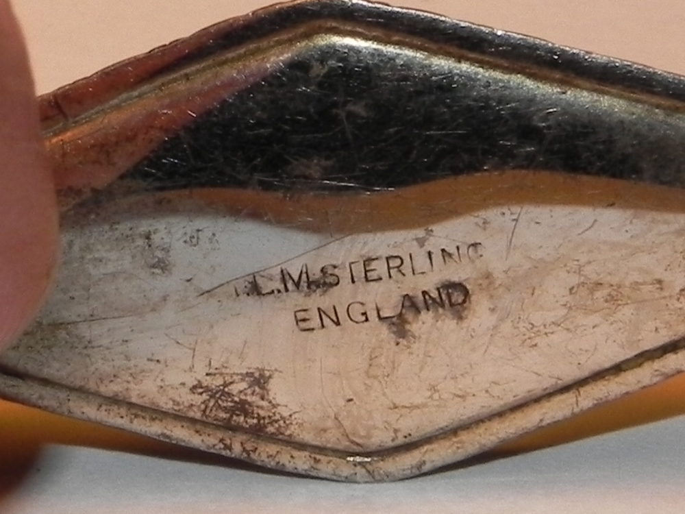 Antiques Atlas - Vintage Silver & Butterfly Wing TLM Brooch Pin