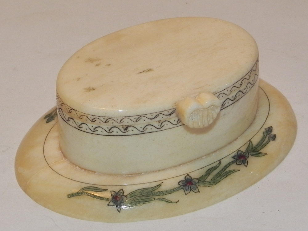 Antiques Atlas - Vintage Victorian Carved Ox Bone Snuff Ring Box