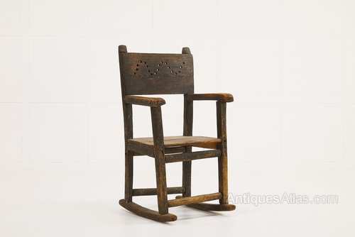 19th Century Pine 'Folk Art' Rocking Chair - Antiques Atlas