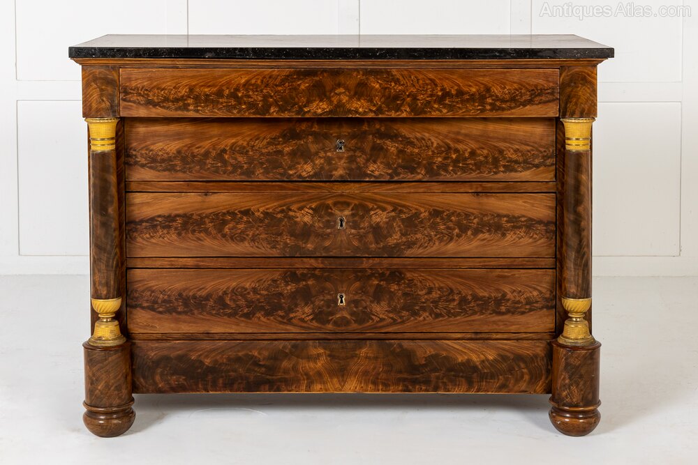 Pair Of 19th Century French Empire Period Commodes as1018a1225 / 3616 ...