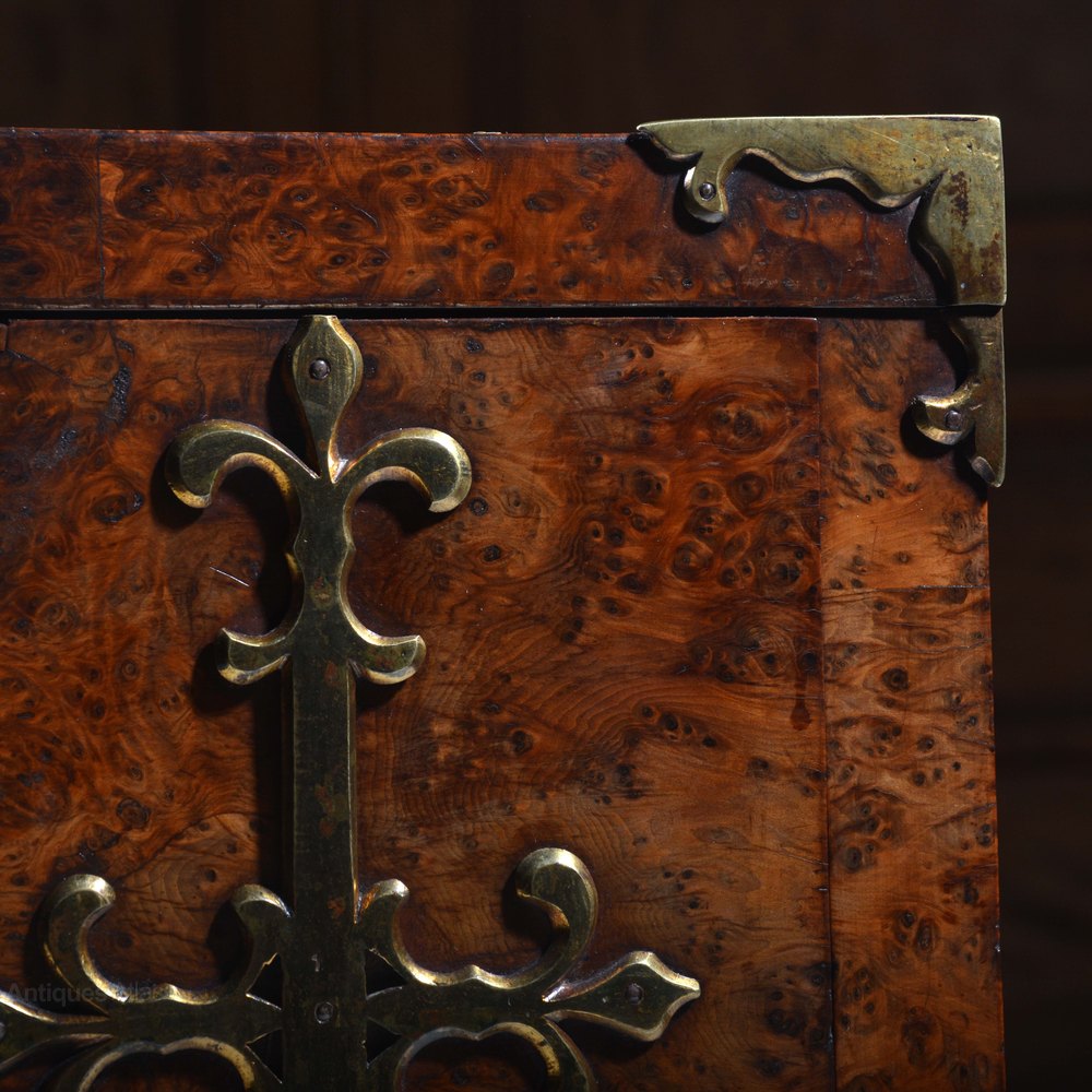 Antiques Atlas - 17th Century Burr Yew Strong Box Or Coffre Fort
