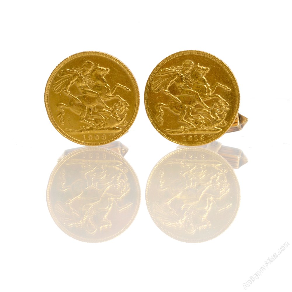 Antiques Atlas - A Pair Of Sovereign Cufflinks
