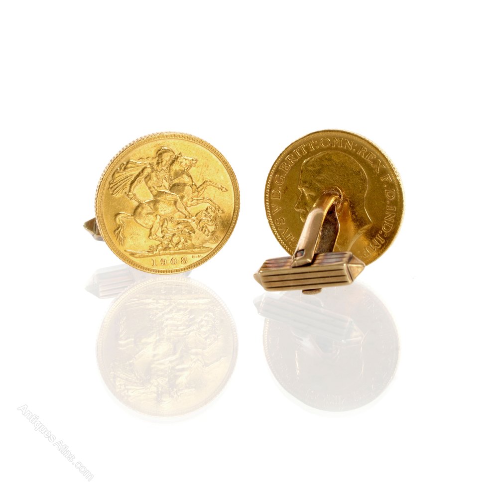 Antiques Atlas - A Pair Of Sovereign Cufflinks