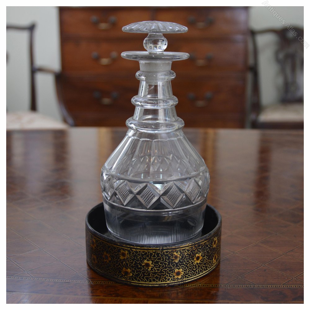 Antiques Atlas - A Regency Ring Neck Half Bottle Decanter