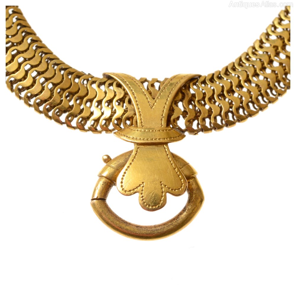 Antiques Atlas - Regency Gold Collar With Pendant Attachment