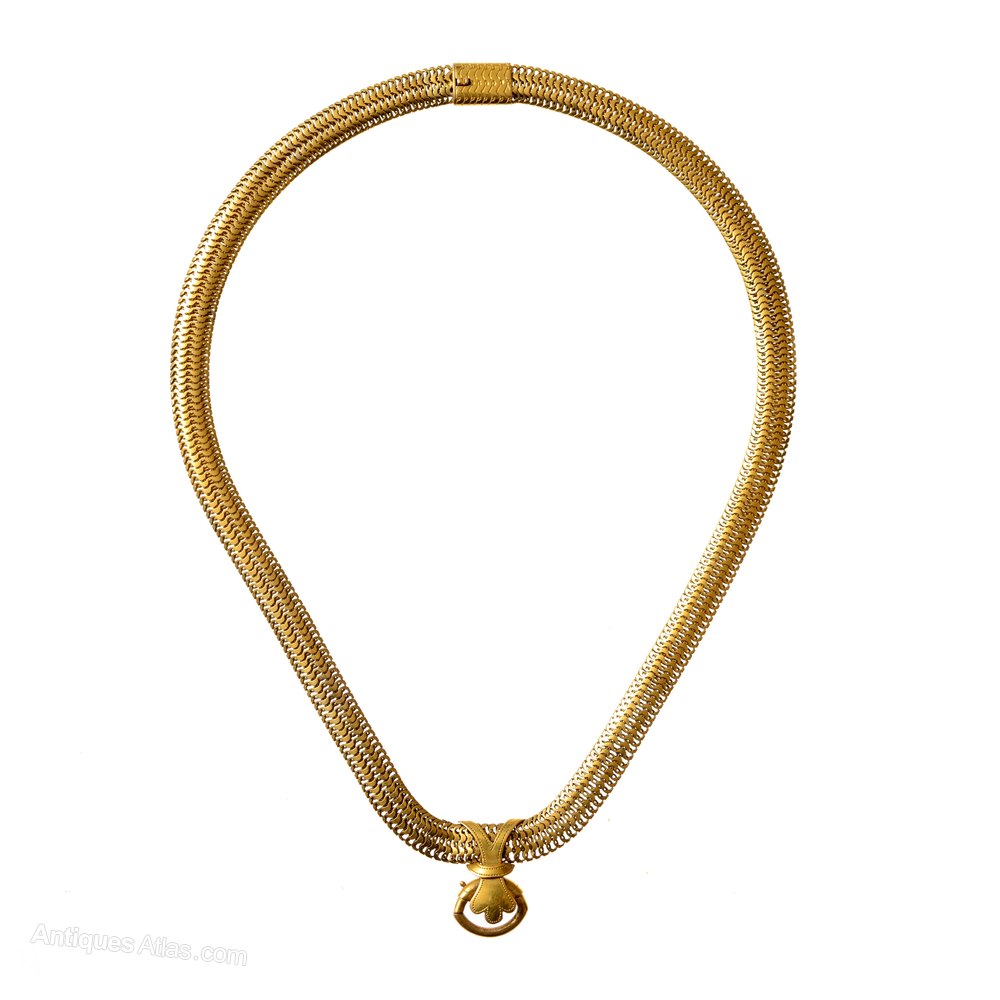 Antiques Atlas - Regency Gold Collar With Pendant Attachment