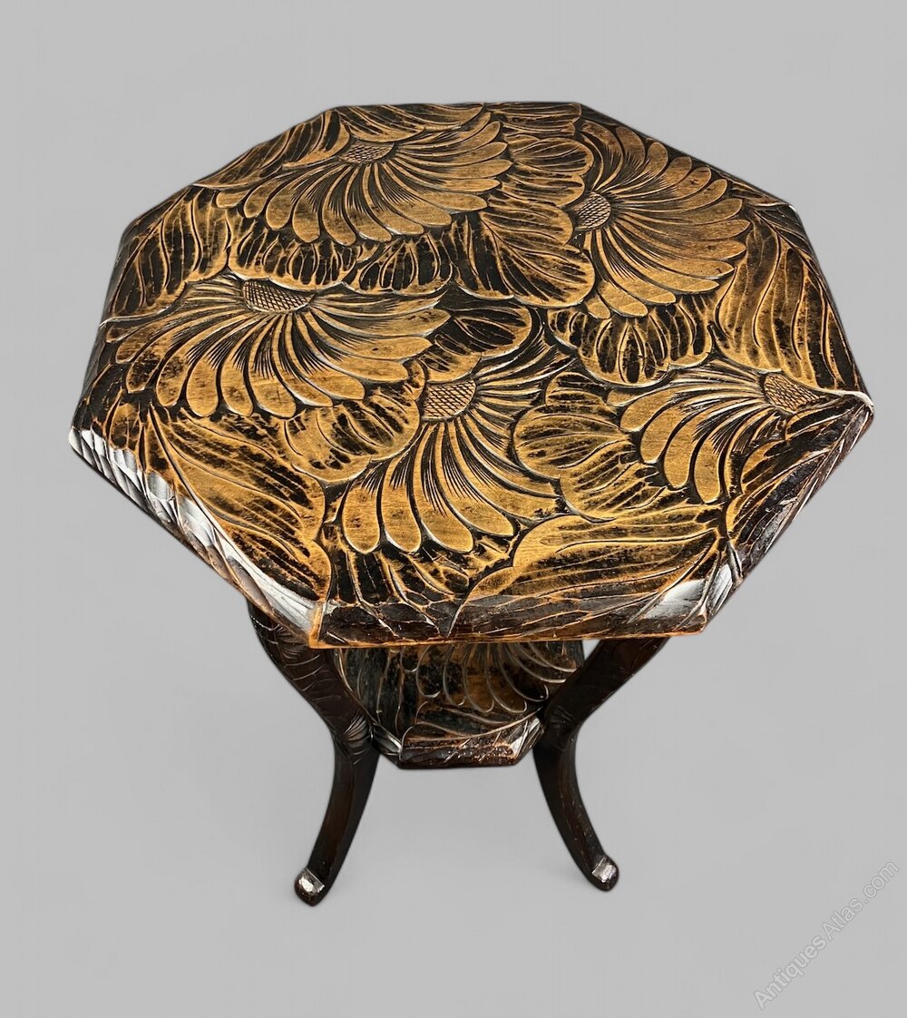 Liberty Japan Octagonal Lamp Table Chrysanthemum as289a1464 / 19219 ...
