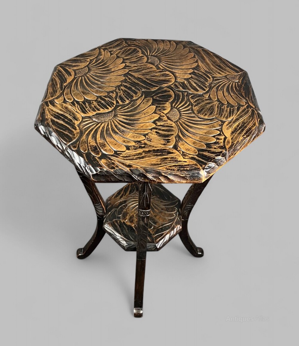 Liberty Japan Octagonal Lamp Table Chrysanthemum as289a1464 / 19219 ...