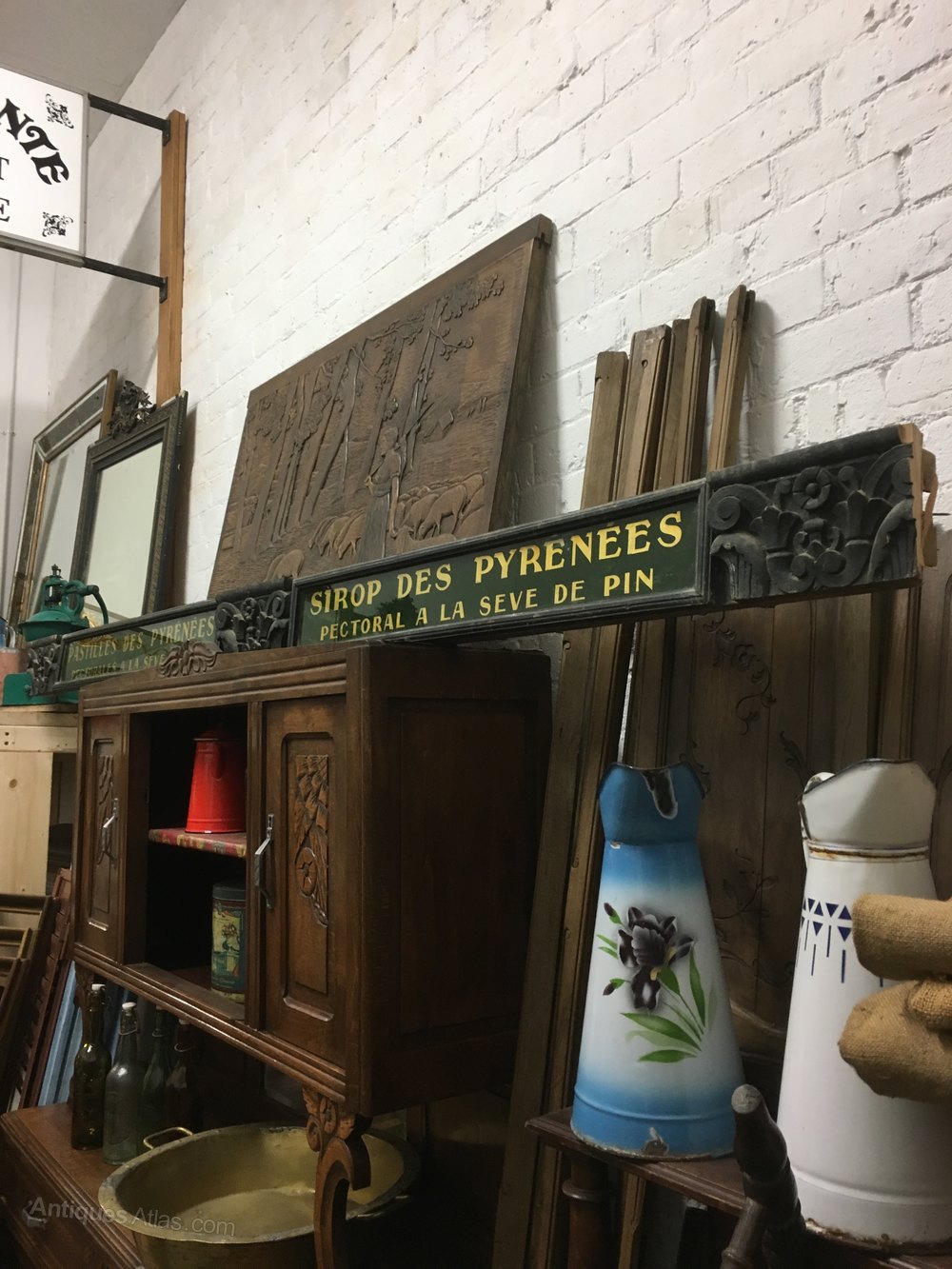 Antiques Atlas - French Vintage Chemist Shop Glass Sign