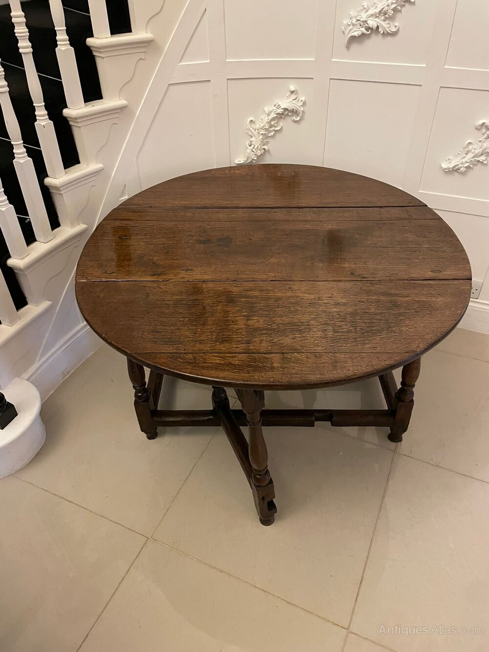 18th Century Antique Oak Drop Leaf Dining Table as1055a2976 / 2232 ...