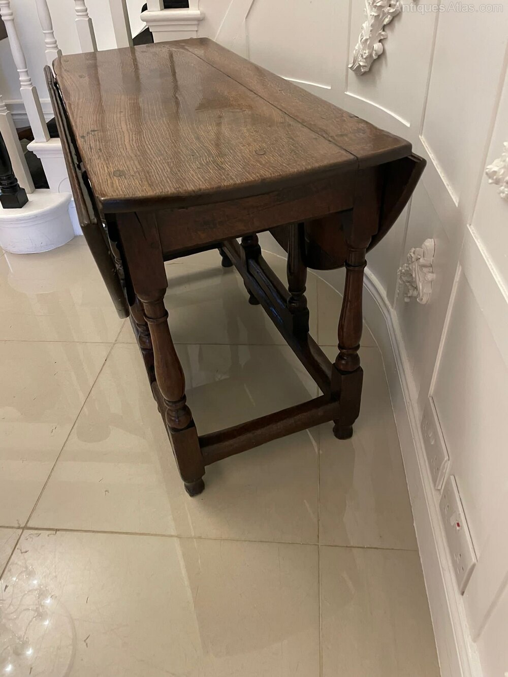 18th Century Antique Oak Drop Leaf Dining Table as1055a2976 / 2232 ...