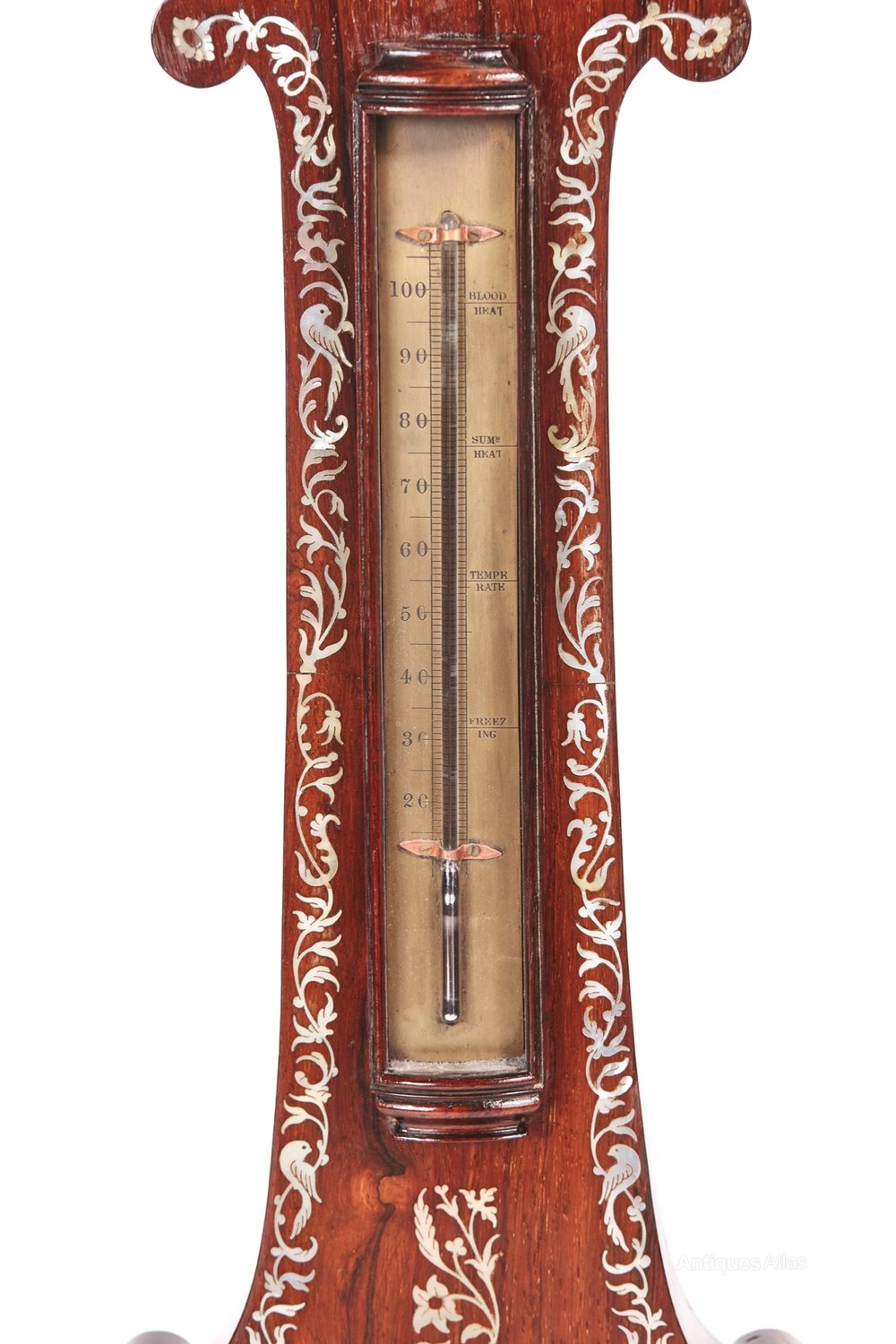 Antiques Atlas - 19th Century Antique Rosewood Inlaid Barometer