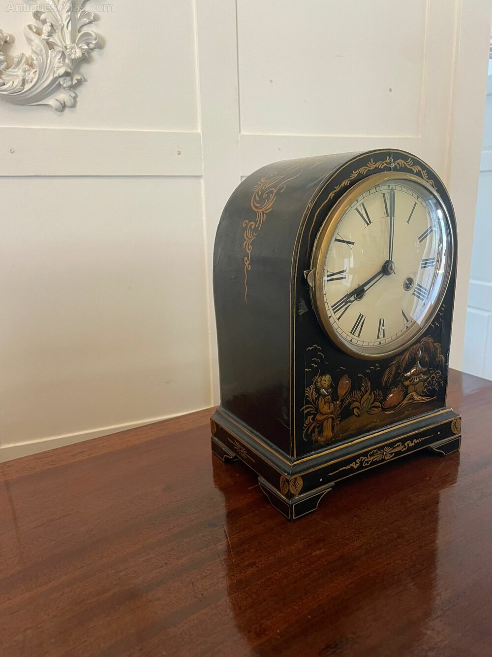 Antiques Atlas - Antique Chinoiserie Cased Dome Topped Mantle Clock ...