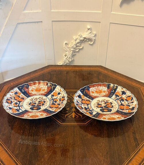 Antiques Atlas - Antique Pair Japanese Imari Porcelain Plates ...