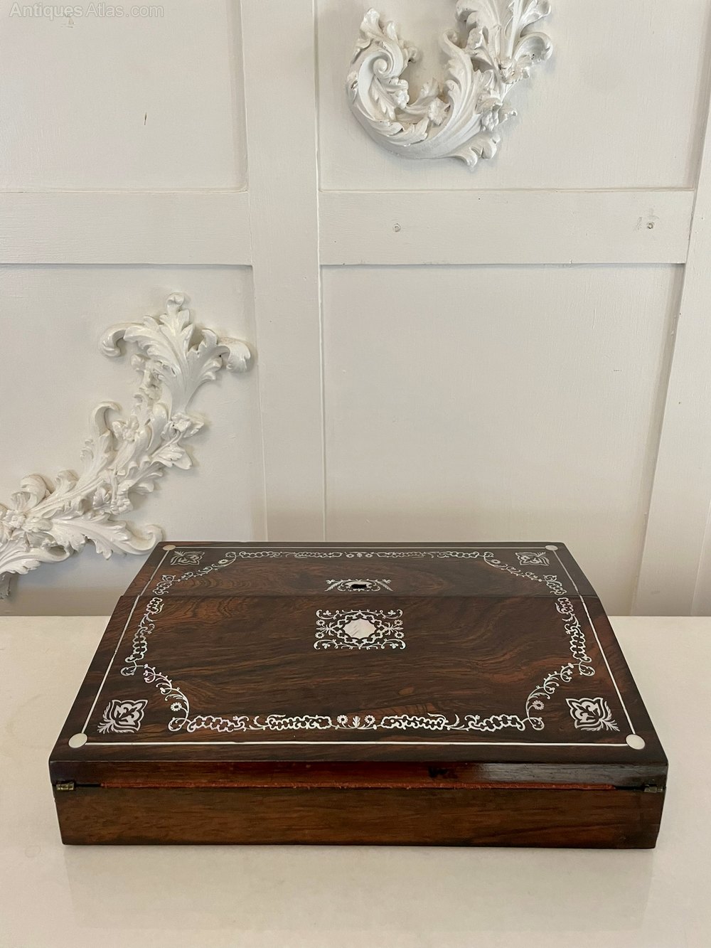 Antiques Atlas - Antique Quality Rosewood Inlaid Writing Box ...