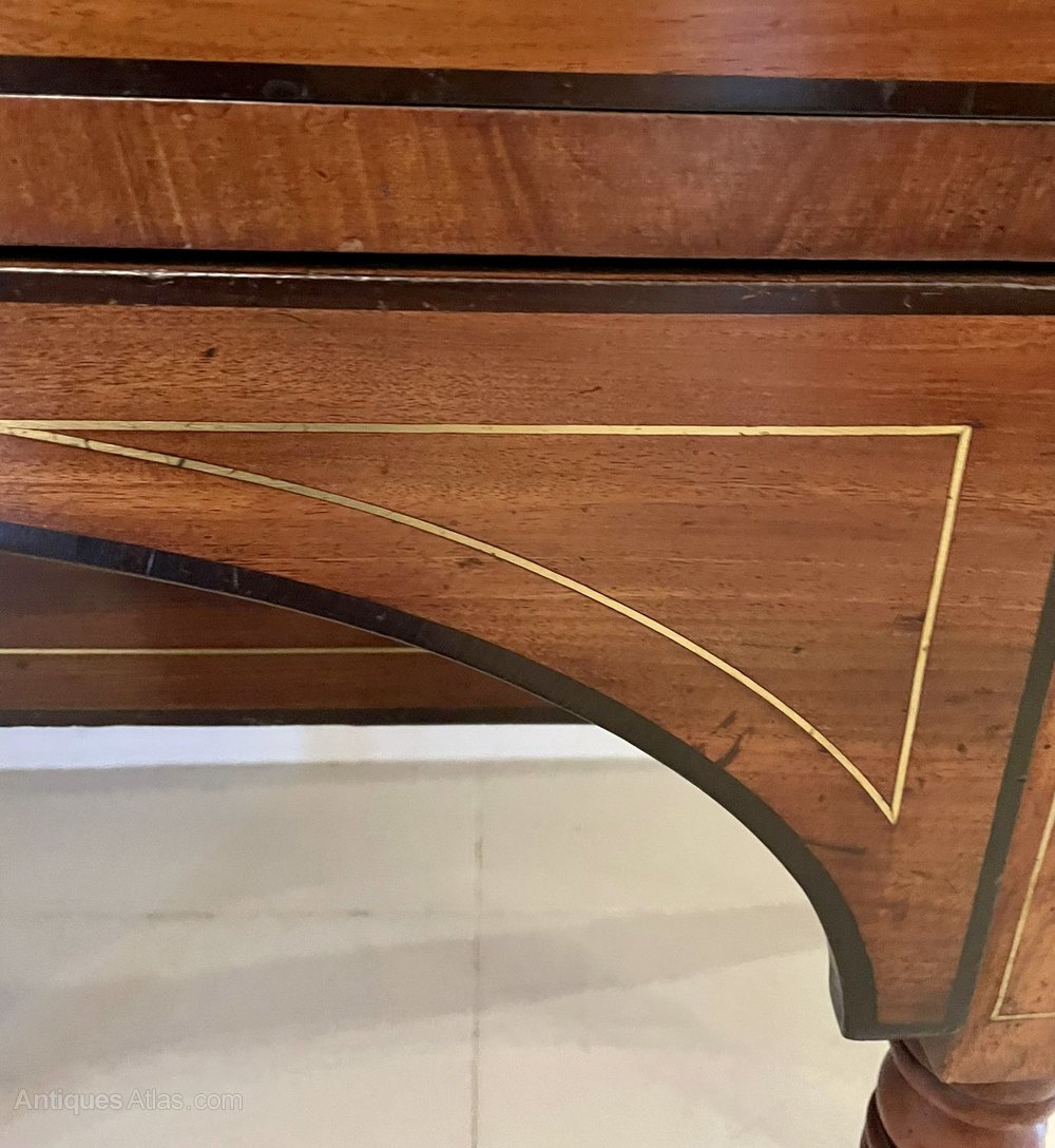 Fine Quality Antique Regency Brass Inlaid Mahogany - Antiques Atlas