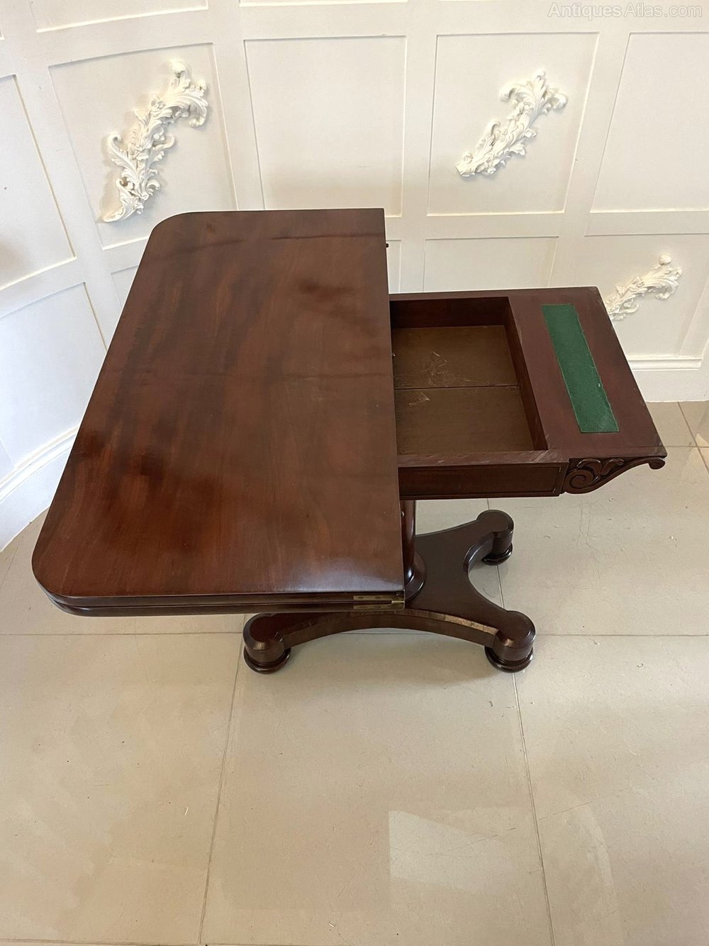 Quality Antique Victorian Mahogany Card Table - Antiques Atlas