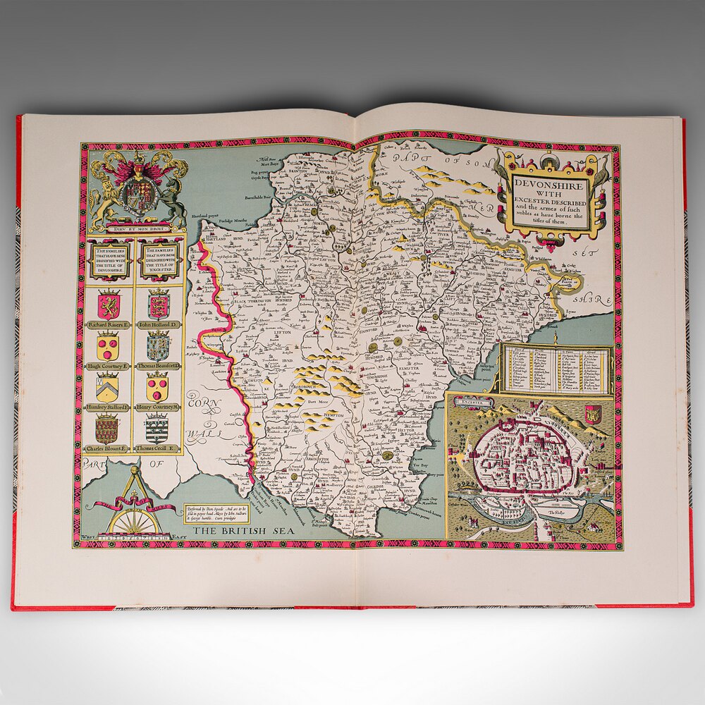 Antiques Atlas - 4 Vols Vintage English Maps, John Speed as272a7906 / 24784