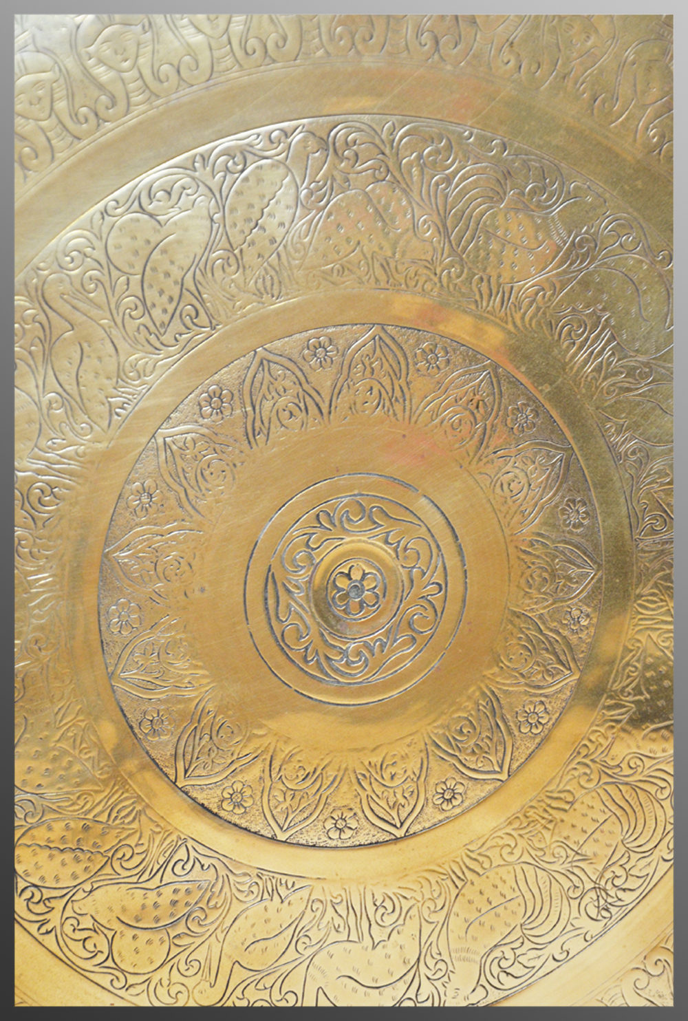 Antique Berber Benares Brass Tray Table - Antiques Atlas