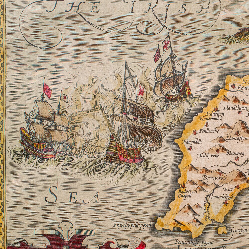 Antiques Atlas - Antique Caernarvon Map, Framed Cartography as272a8931 ...