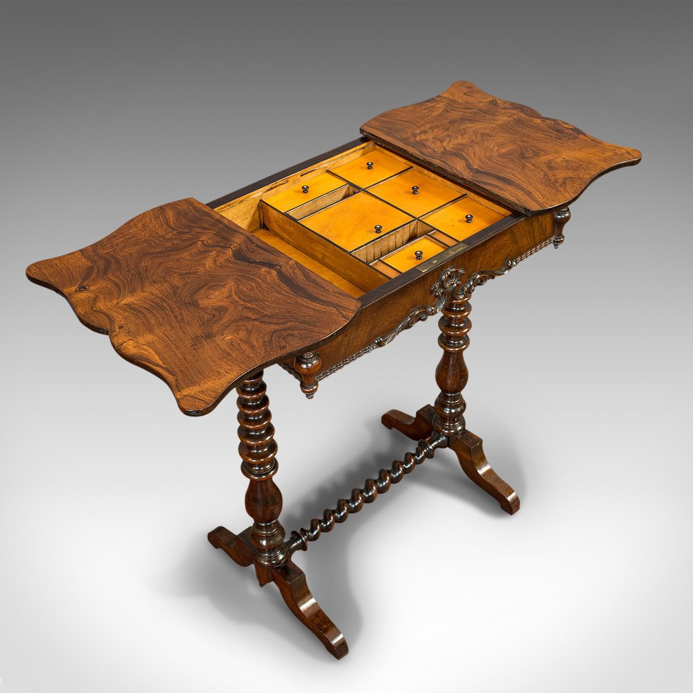 Antique Collector's Table, Walnut, Rosewood - Antiques Atlas