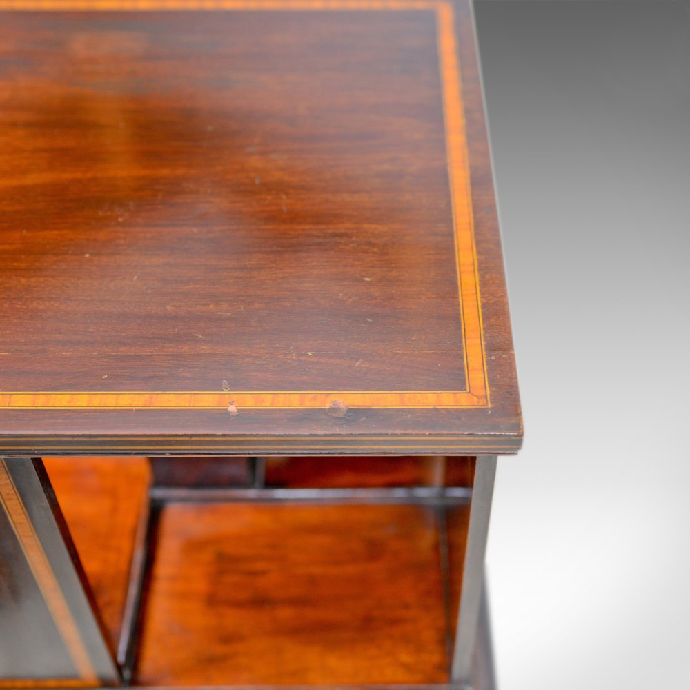 Antique Four Sided Bookcase Stand, Edwardian, Waln - Antiques Atlas