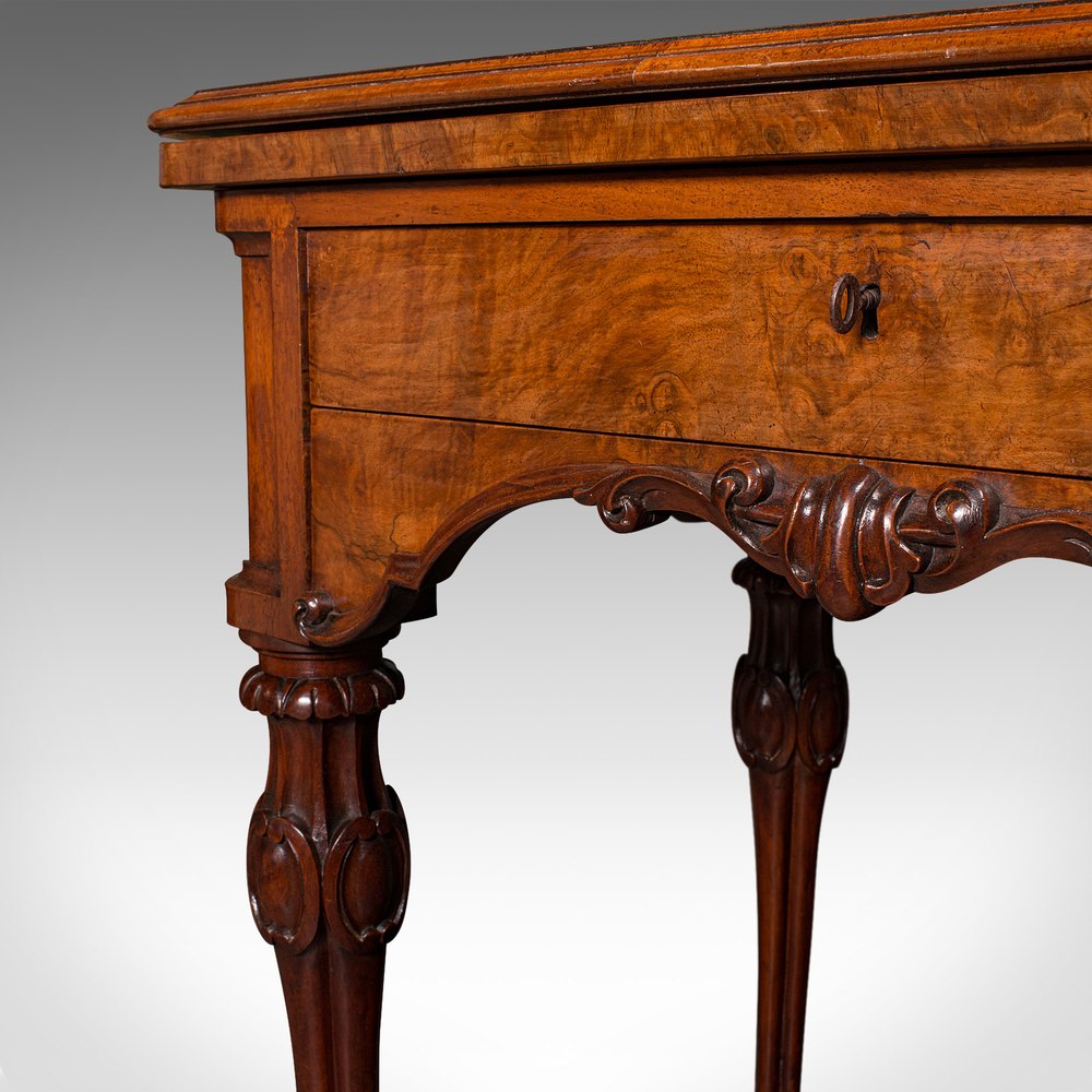 Antique Gentleman's Card Table, English Walnut - Antiques Atlas