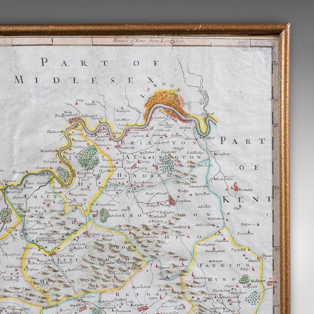 Antiques Atlas - Antique Surrey Map, English, County Cartography ...