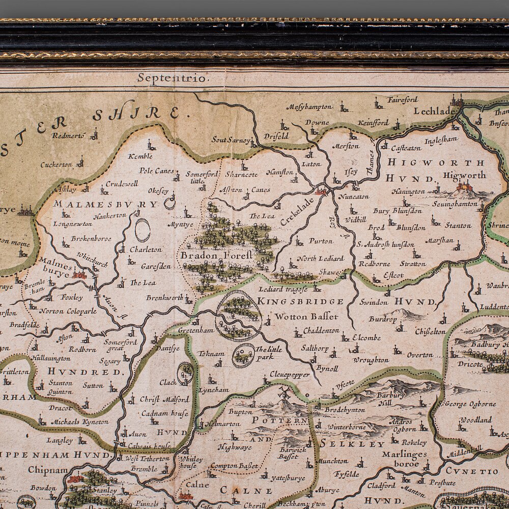 Antiques Atlas - Antique Wiltshire County Map, Dutch, Cartography ...
