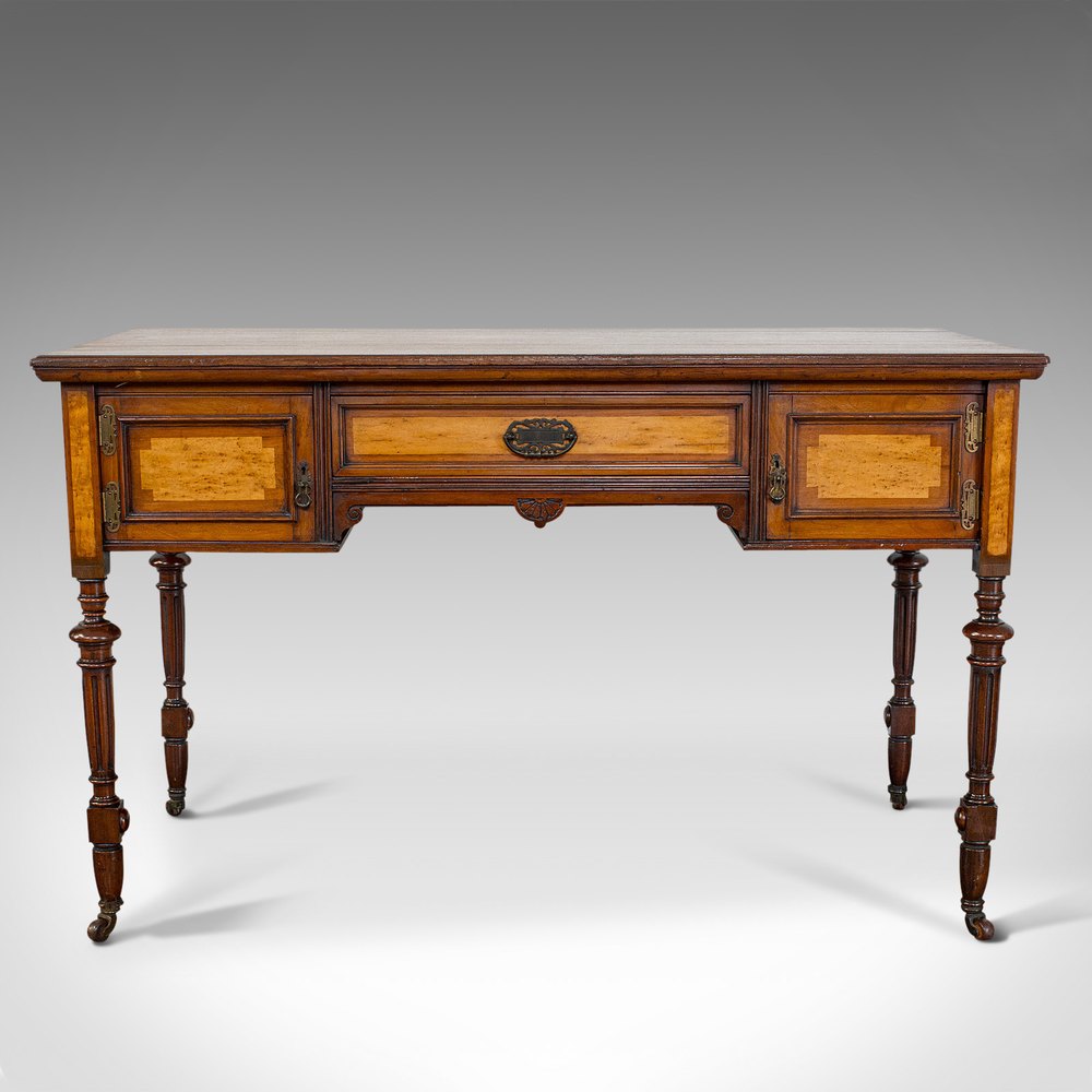Antique Writing Desk, English, Walnut, Table, - Antiques Atlas