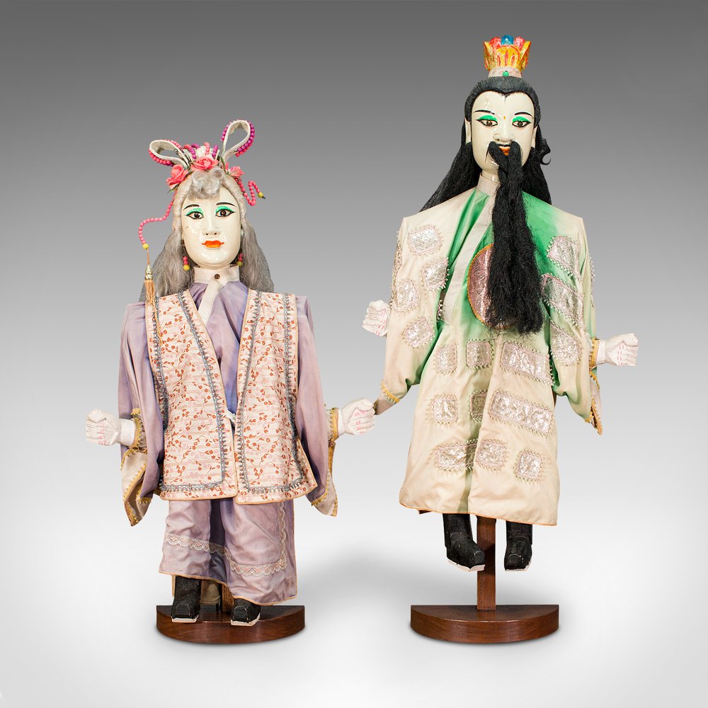 Antiques Atlas - Large Pair Of Vintage Opera Puppets, Oriental ...