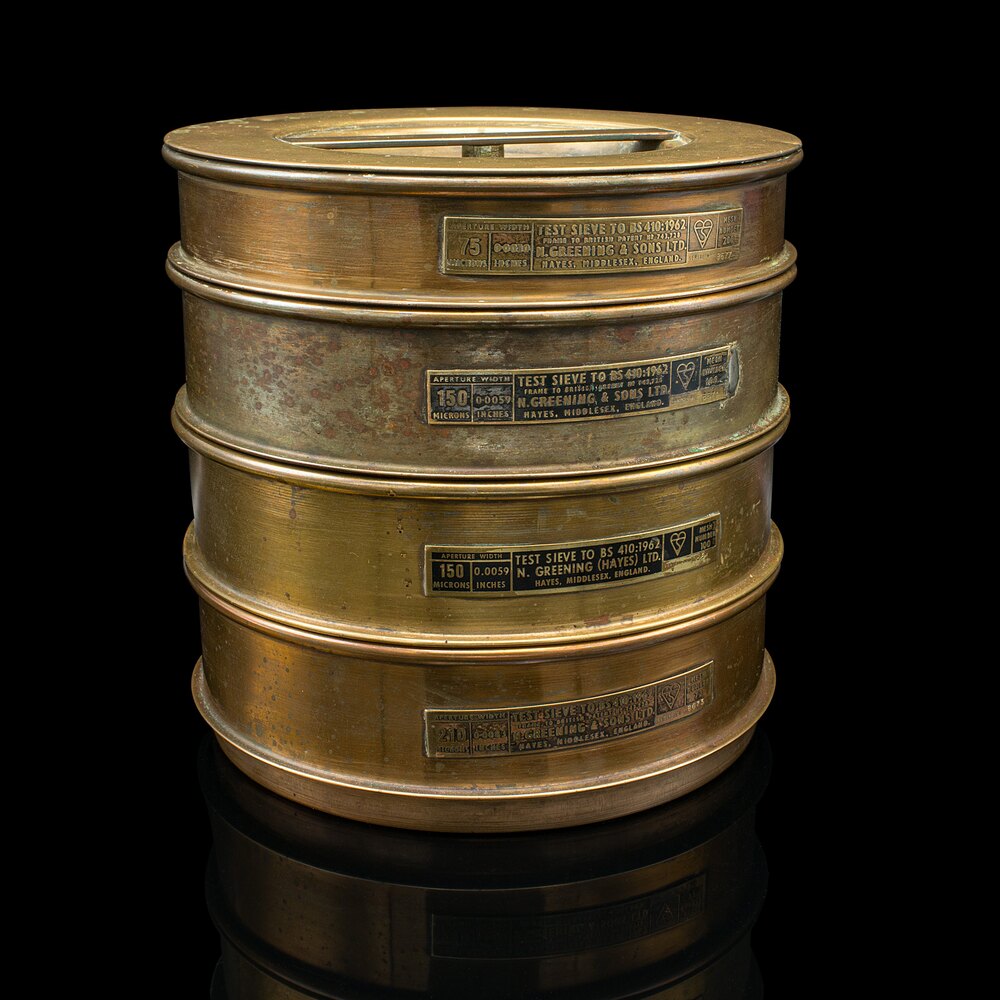 Antiques Atlas - Large Set Of 8 Vintage Lab Sieves, English, Brass ...